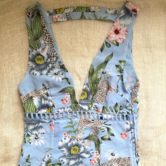 Divided | Dresses | Divided Pastel Blue Printed Animal Cutout Dress ...